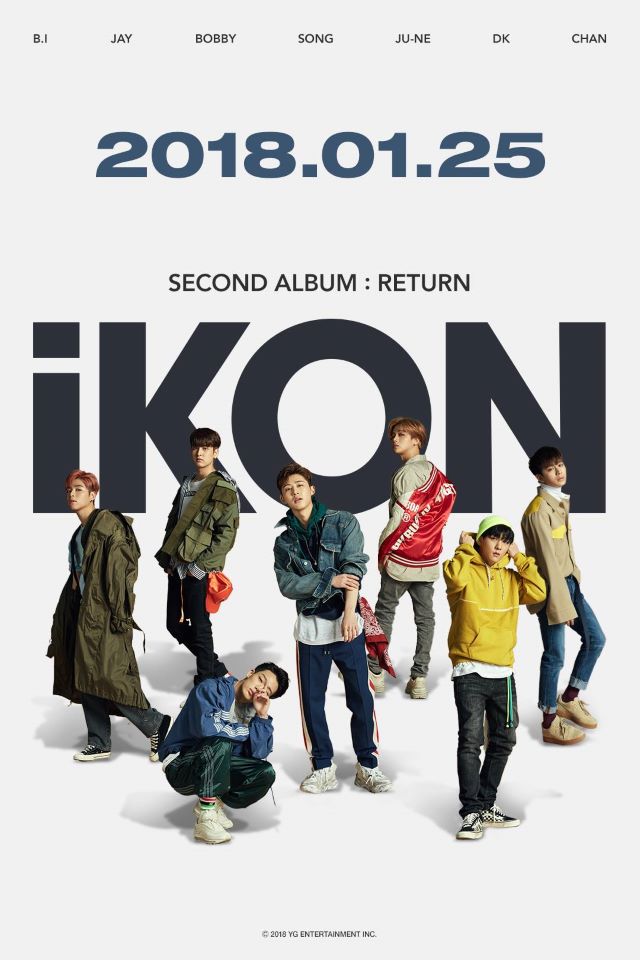 iKON 將於1月25日攜正規二輯《RETURN》回歸，預告海報公開 - Kpopn