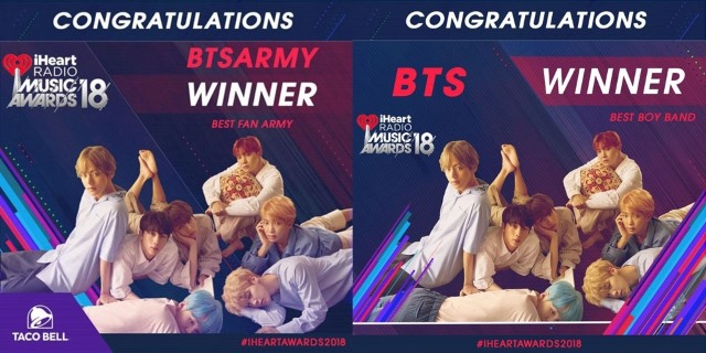 BTS 和粉絲 ARMY 一起在美國《iHeartRadio》音樂獎得獎啦！ - Kpopn