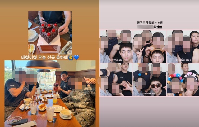 V與軍人好友歡慶新歌發行！「在人生四格照大秀肌肉」粉絲驚：變好大隻 - Kpopn