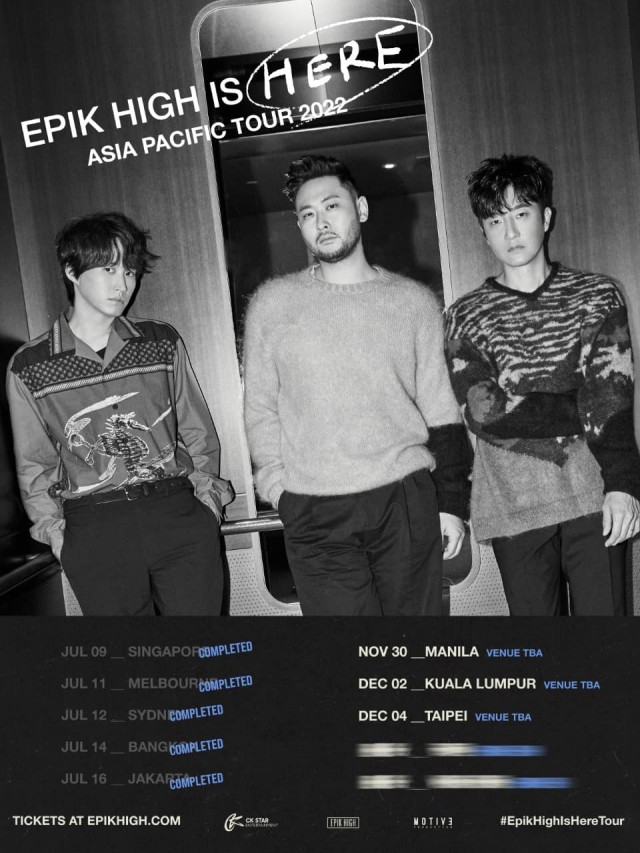 EPIK HIGH 海外巡演追加場次公開！12月4日在台北 - Kpopn